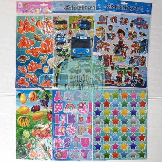 Jual Stiker tempel karakter lucu untuk anak-anak - K | Shopee Indonesia