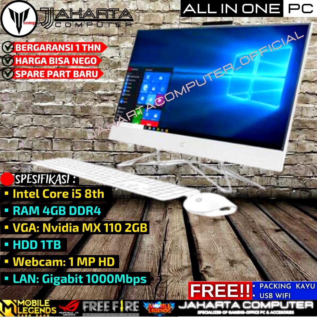 Jual Pc All in one i5 gen 8 Pc sekaligus monitor irit listrik PC AIO ...