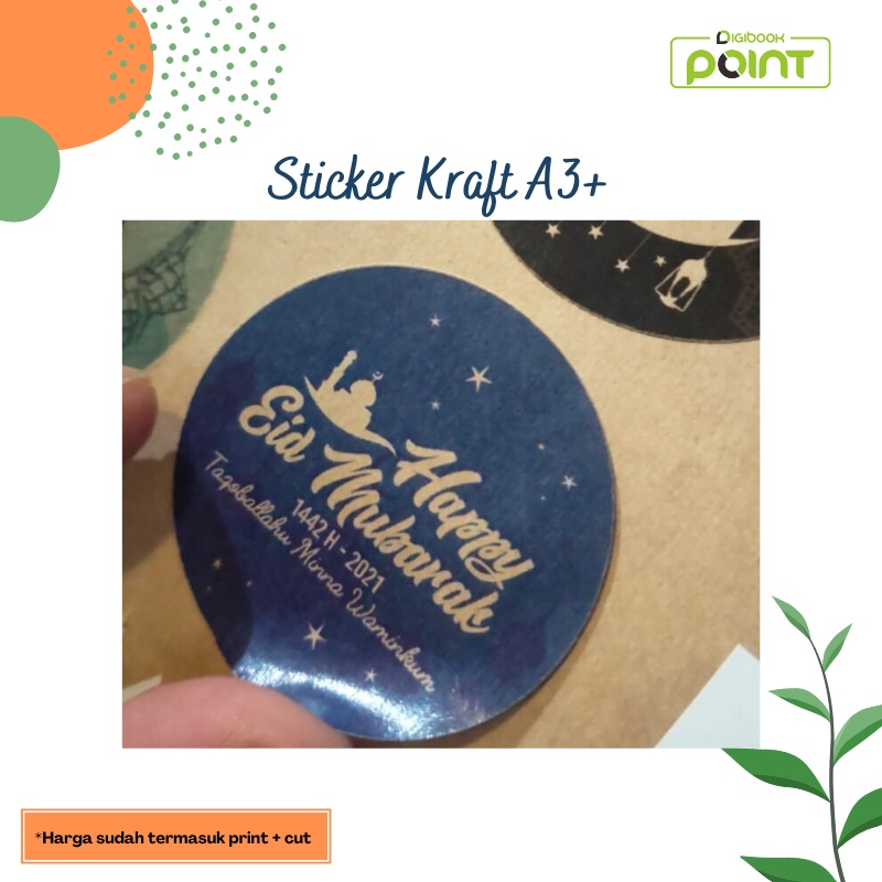 Jual STIKER LABEL KRAFT COKLAT/ STIKER KRAFT A3+ - POTONG POLA PRINT ...