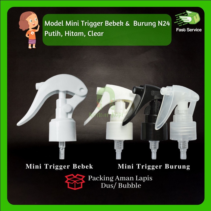Jual TUTUP TRIGGER MINI SPRAY NECK24 -100|120|150|250ml | Shopee Indonesia