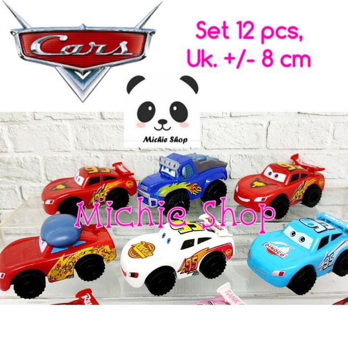 Jual Figure Cars Set 12 Buah Toppers Kue Cake Mcqueen Racers ...