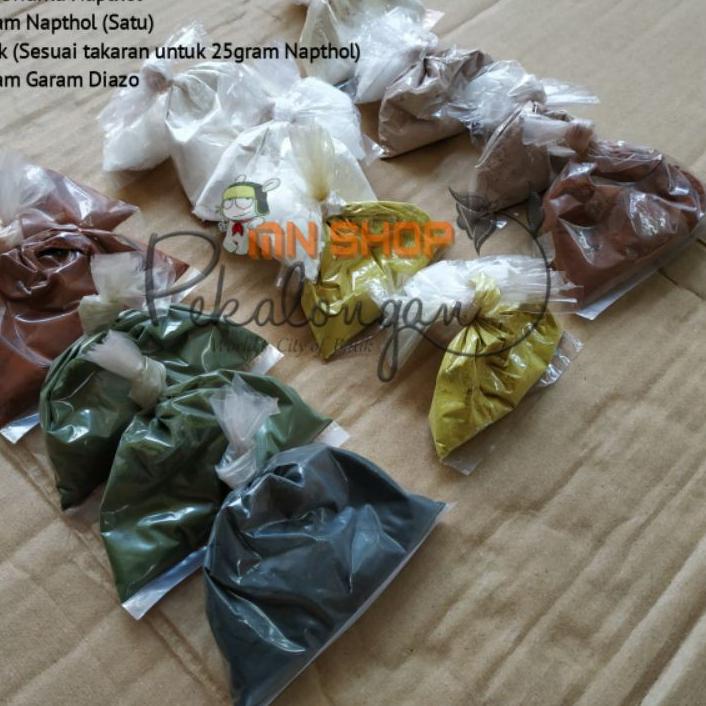 Jual Pakai ini!! [25gram+50gram] Pewarna Naptol/Napthol dan Garam Diazo ...