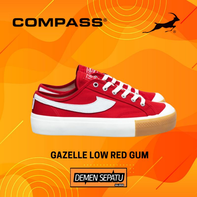 Jual Compass Gazelle Low Red Gum | Shopee Indonesia