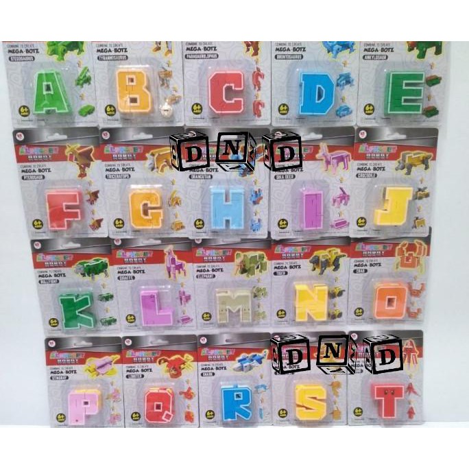 Jual MAINAN EDUKASI ANAK ALPHABET ROBOT MEGA BOTZ ANIMAL TRANSFORM ...