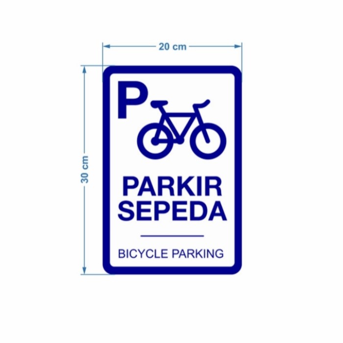 Jual Sign In Label Acrylik Rambu Parkir Sepeda Stiker Cuting & 3D ...