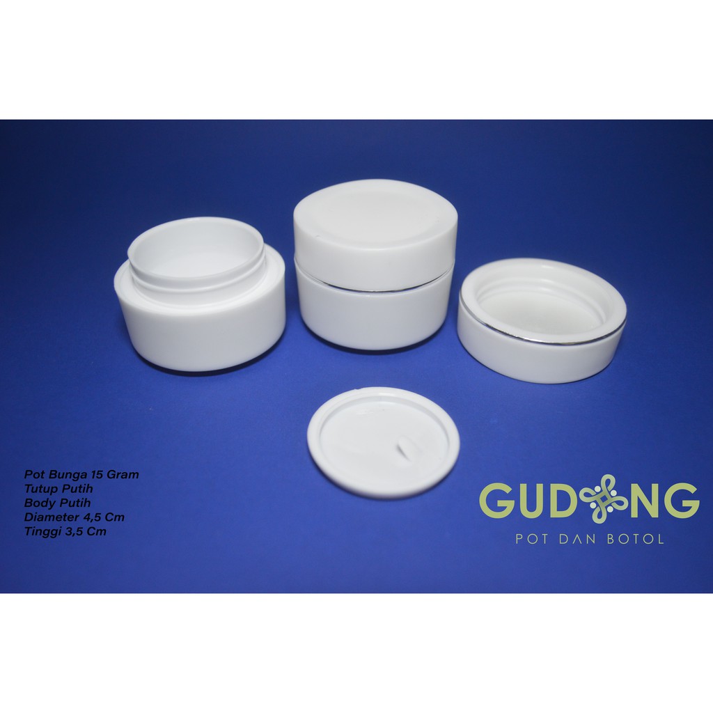 Jual Pot PP Bunga Impor 15 Gr PUTIH PUTIH (KEMASAN 25 PCS) | Shopee ...