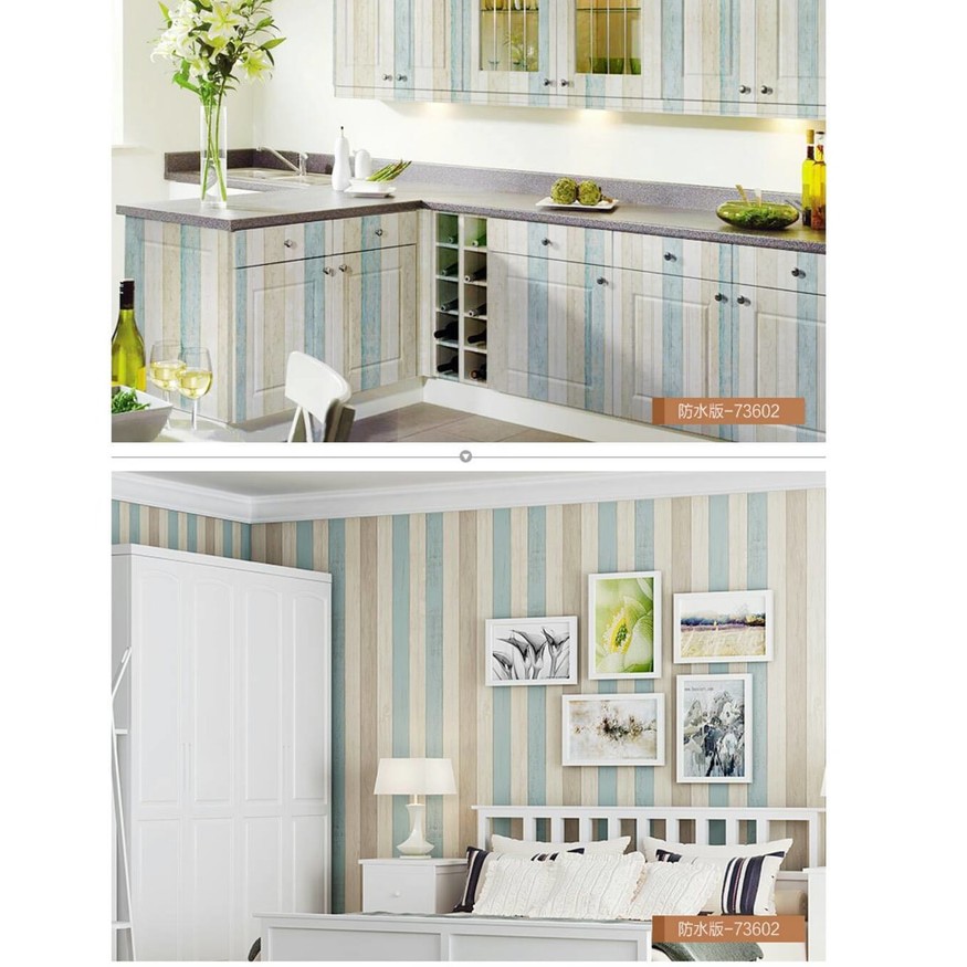 Jual Wallpaper Sticker Motif Soft Blue Line Ukuran 45 cm x 10 meter ...