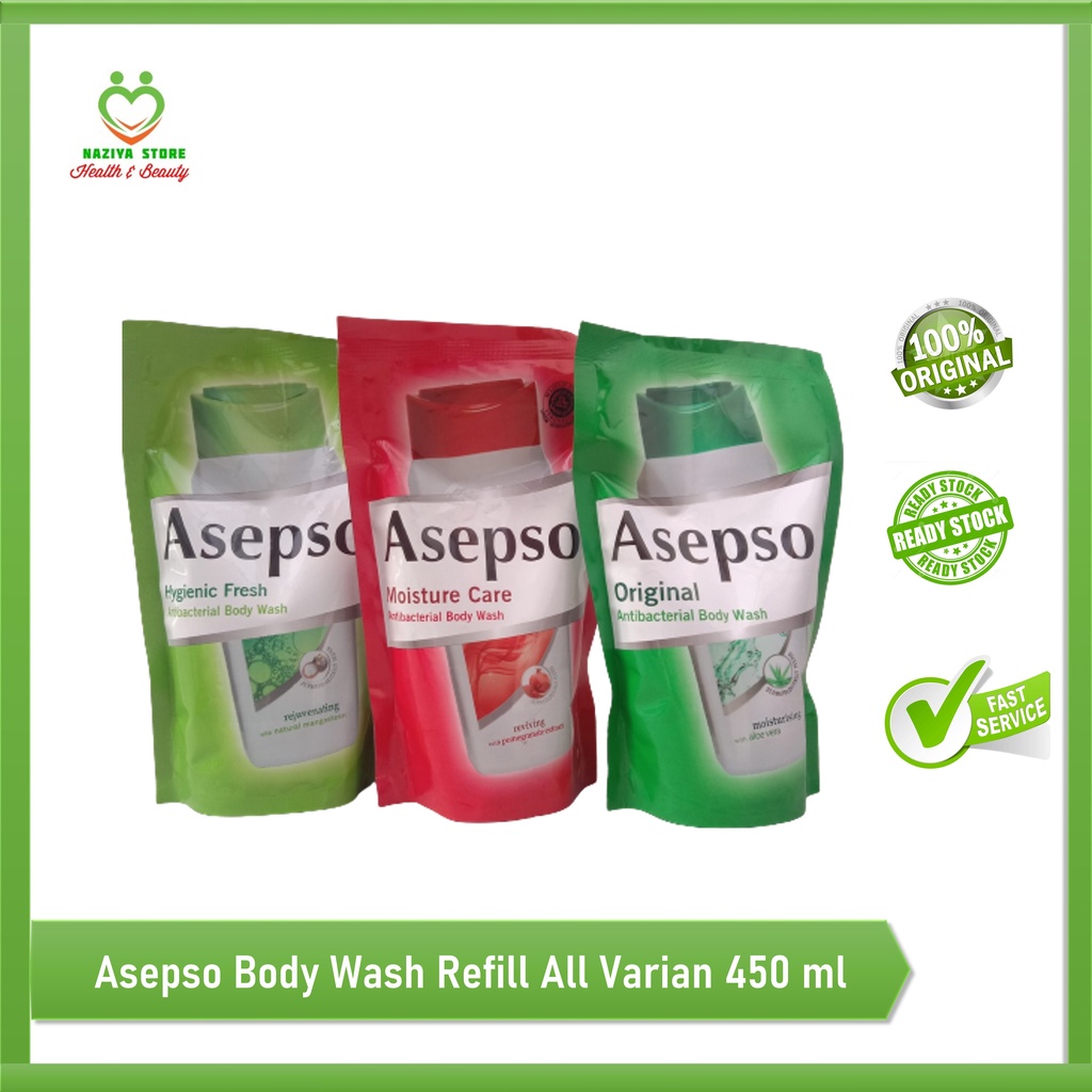 Jual ASEPSO BODY WASH Sabun Cair Antiseptic Antibakteri Refill 450ML | Shopee Indonesia