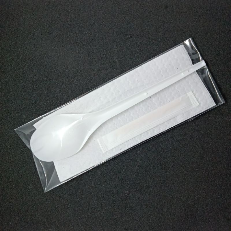 Jual Catering Set / Paket Sendok Makan Plastik Set (Panjang Putih Suapi ...