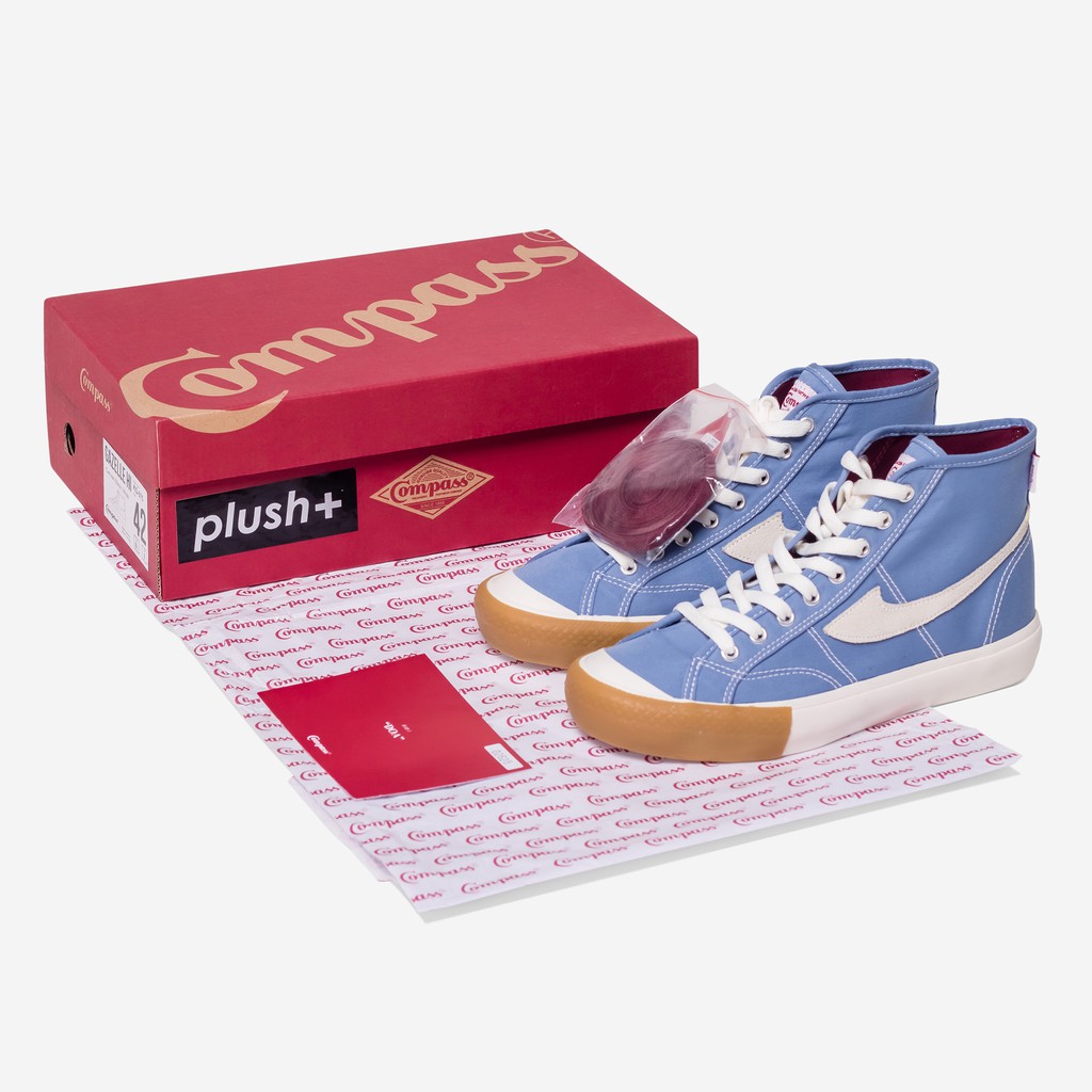 Jual SEPATU COMPASS -- GAZELLE HIGH SKY BLUE / WHITE | Shopee Indonesia