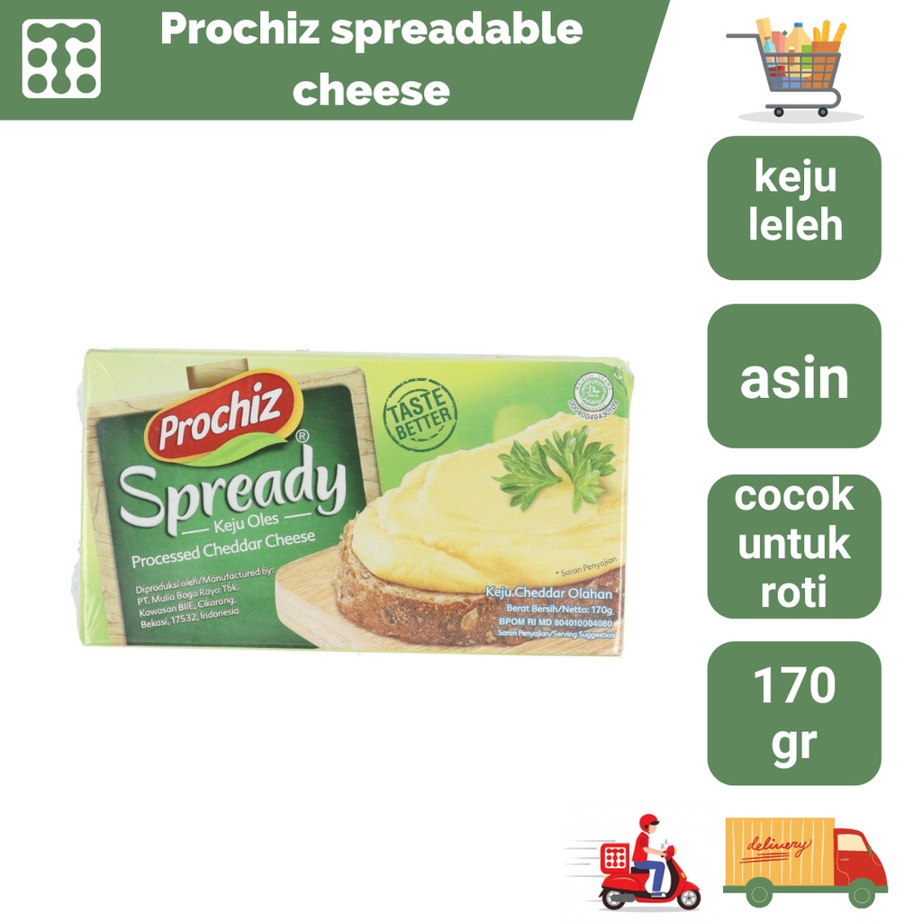 Jual Keju Prochiz Spreadable Cheese Spready Prochiz 170 Gram | Shopee ...