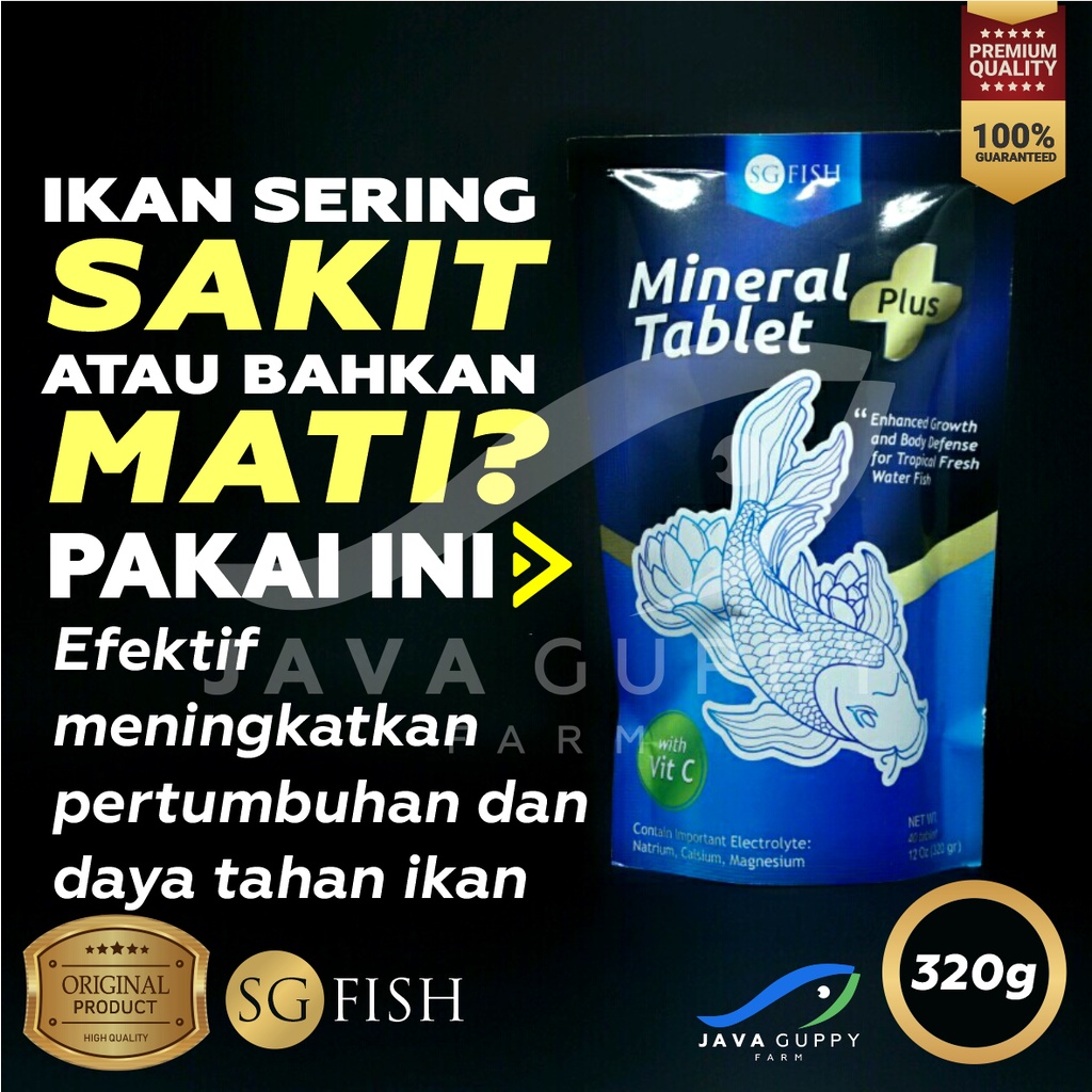 Jual MINERAL TABLET PLUS BY SG FISH - WITH VITAMIN C + GARAM IKAN - 40 ...