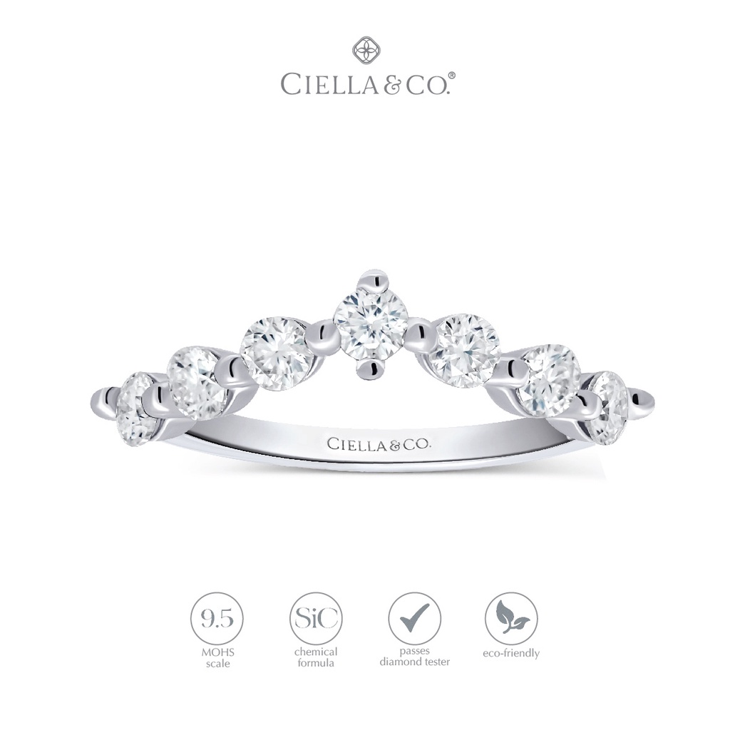 Jual Ciella & Co - Samara Emas Stacking Ring Cincin Tumpuk Moissanite ...