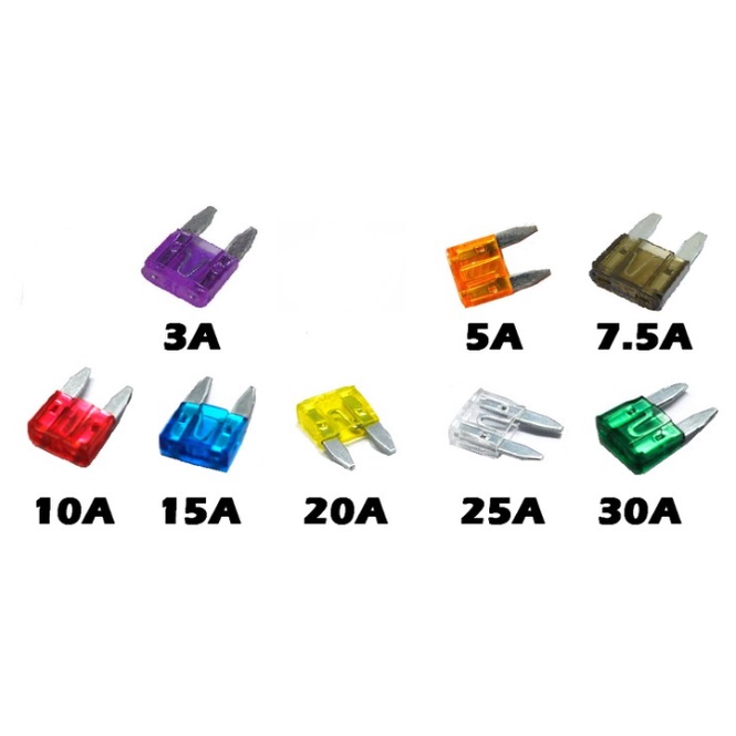 Jual Sekring Tancap Fuse Colok Kecil Mini Motor 5A 7.5A 10A 15A 20A 25A 30A (AMPERE) | Shopee ...