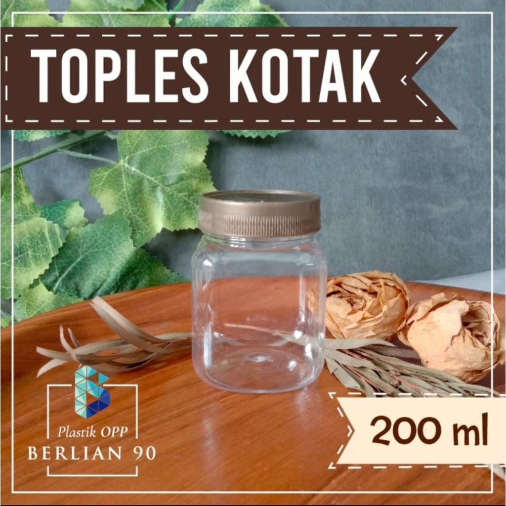 Jual Toples Plastik 200 ml / Toples Kotak / Toples bumbu 200 ml ...