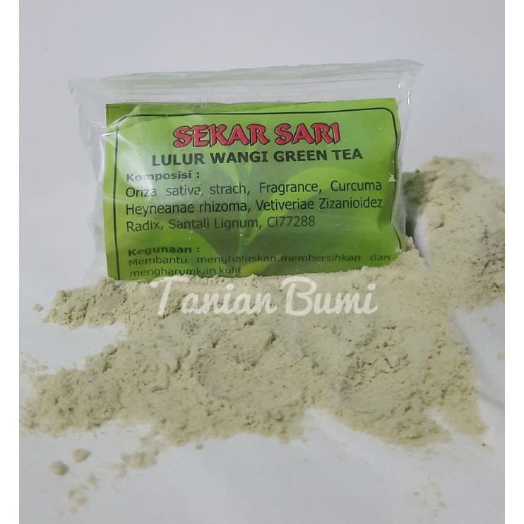 Jual LULUR REMPAH ORGANIK GREEN TEA SEKAR SARI / LULUR TRADISIONAL ...