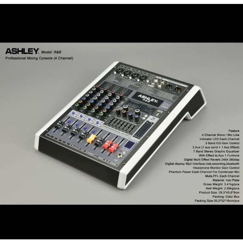 Jual mixer audio ashley r&b4 r&b 4 4CH Soundcard original | Shopee ...