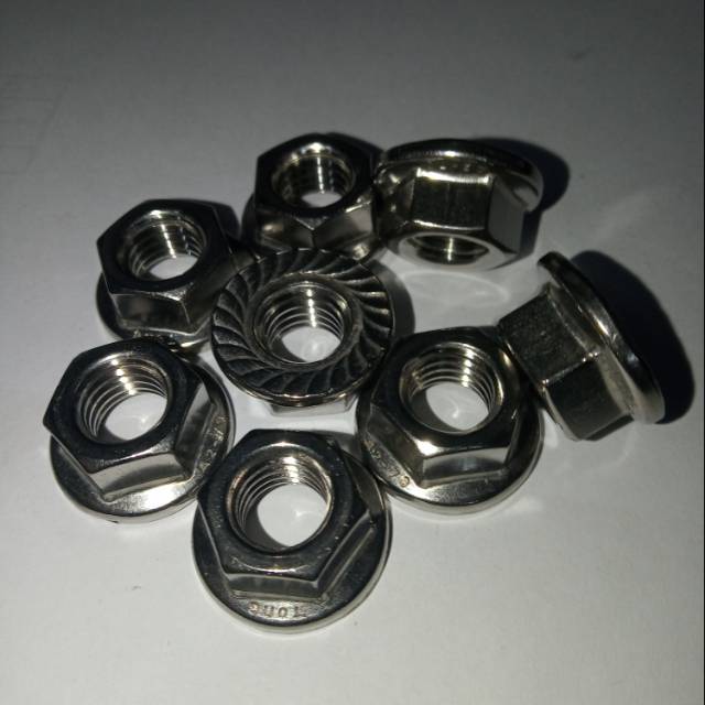 Jual Mur flange stainless 304 M10 | Shopee Indonesia