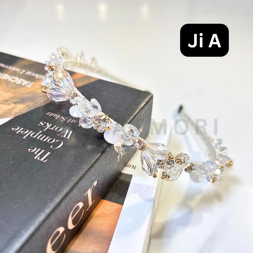 Jual White - Premium Korean Crystal headband (mahkota, bando, tiara ...