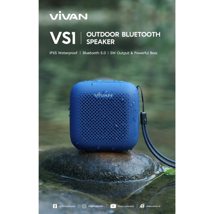 Jual Speaker Bluetooth Waterproof Vivan VS1 Outdoor Speaker Akitf Mini ...