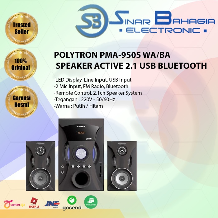 Jual POLYTRON PMA-9505 SPEAKER ACTIVE 2.1 USB BLUETOOTH (NEW) (KHUSUS ...