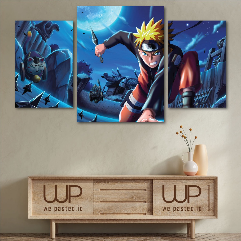 Jual Anime Hiasan Dinding Dekorasi Kamar Big Size Naruto MDF 1 Set ...