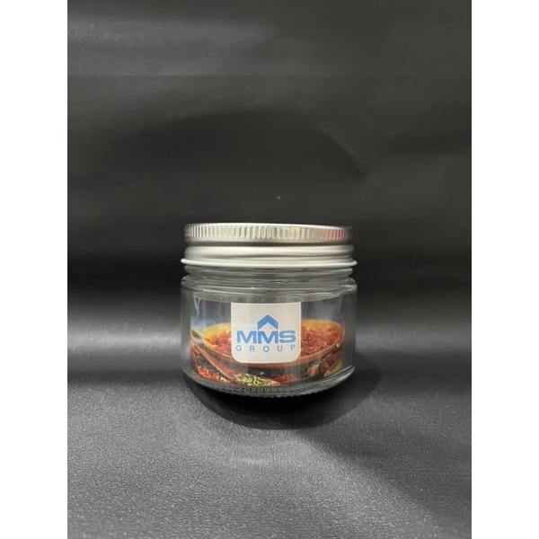 Jual Glass Jar Mindy / Toples Permen / snack Kaca Putar Tutup Silver ...