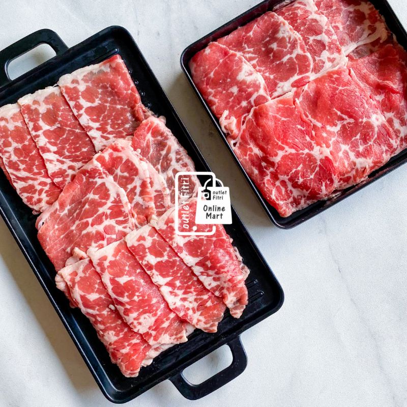 Jual HALAL || [500gr] AUS Grainfed Chuck Crest slice (Low Fat / Rendah ...