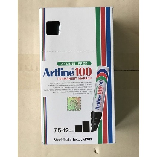 Jual Spidol Artline 100 permanent marker Merah | Shopee Indonesia