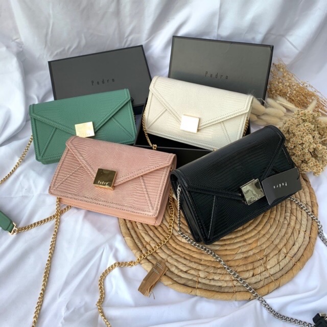 Jual Pedro snake skin clutch with box original | Shopee Indonesia