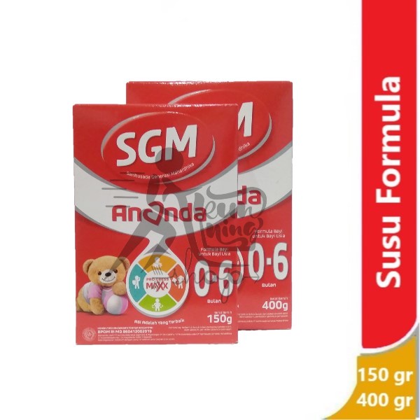 Jual SGM Ananda Pro-gress Maxx 0-6 bulan 150 & 400 gram - susu formula ...