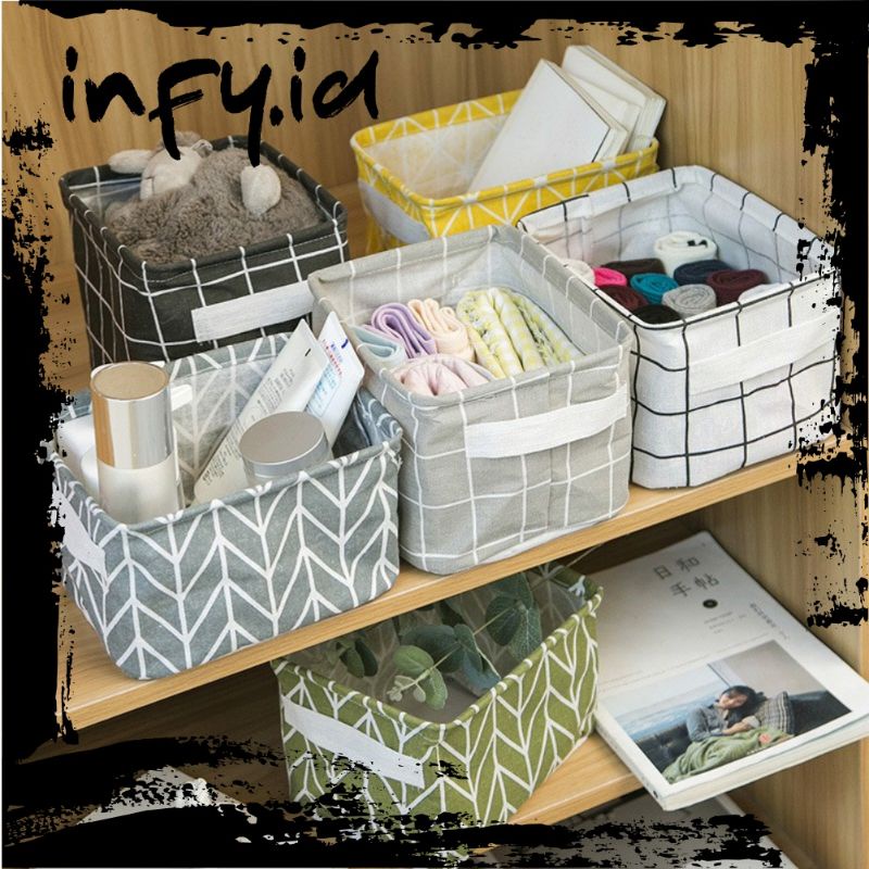 Jual storage kotak skincare makeup penyimpanan serbaguna kain kokoh ...