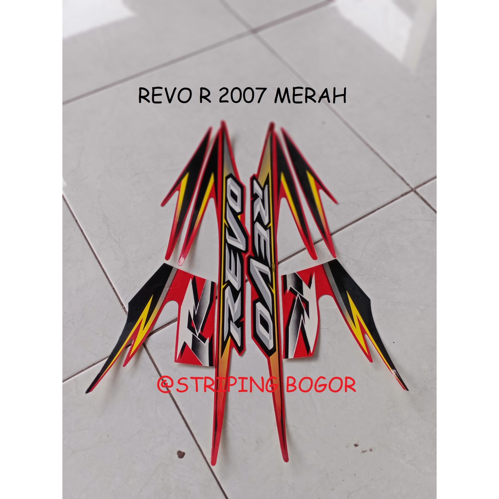 Jual Striping Stiker Motor Honda Revo R 2007 Merah | Shopee Indonesia