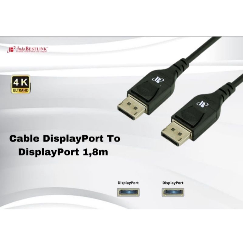 Jual Kabel DisplayPort 1,8meter kabel dp to dp 1,8meter gold plated ...