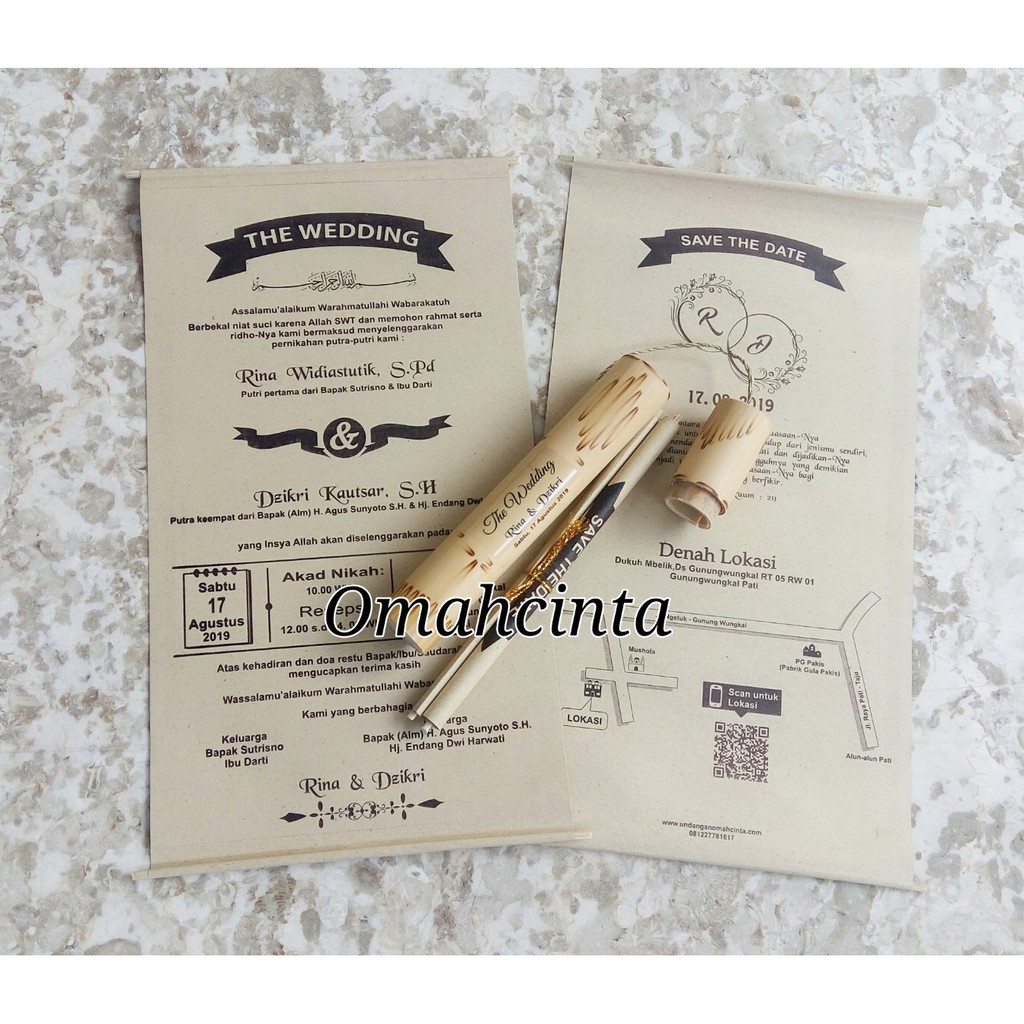 Jual Undangan gulung bambu unik | Shopee Indonesia