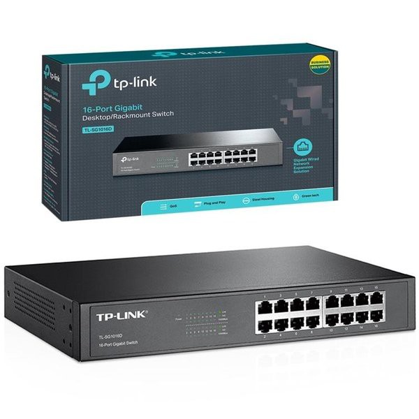 Jual TP-LINK TL-SG1016D 16-Port Gigabit Desktop/Rackmount Switch | Shopee Indonesia
