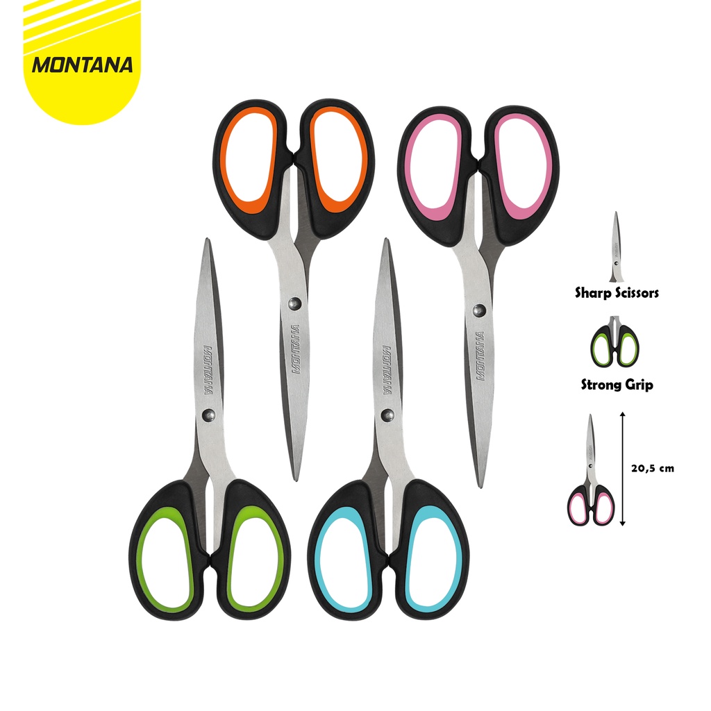 Jual MONTANA Scissors Gunting Stainless Steel 20.5 Cm Multipurpose Kuat ...