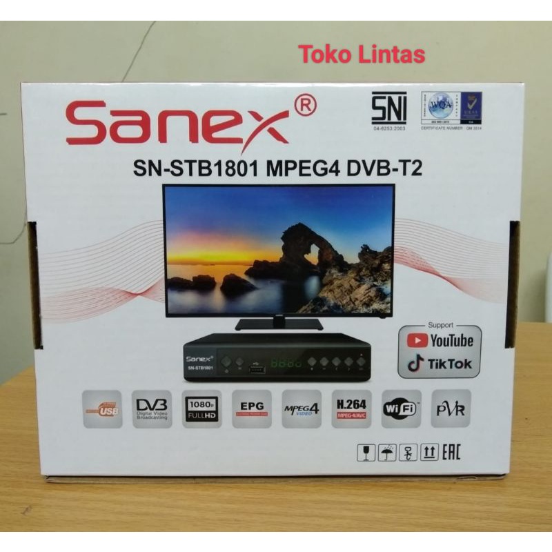 Jual STB Sanex Set Top Box Antena TV Analog to Digital Sanex SN-STB1801 ...