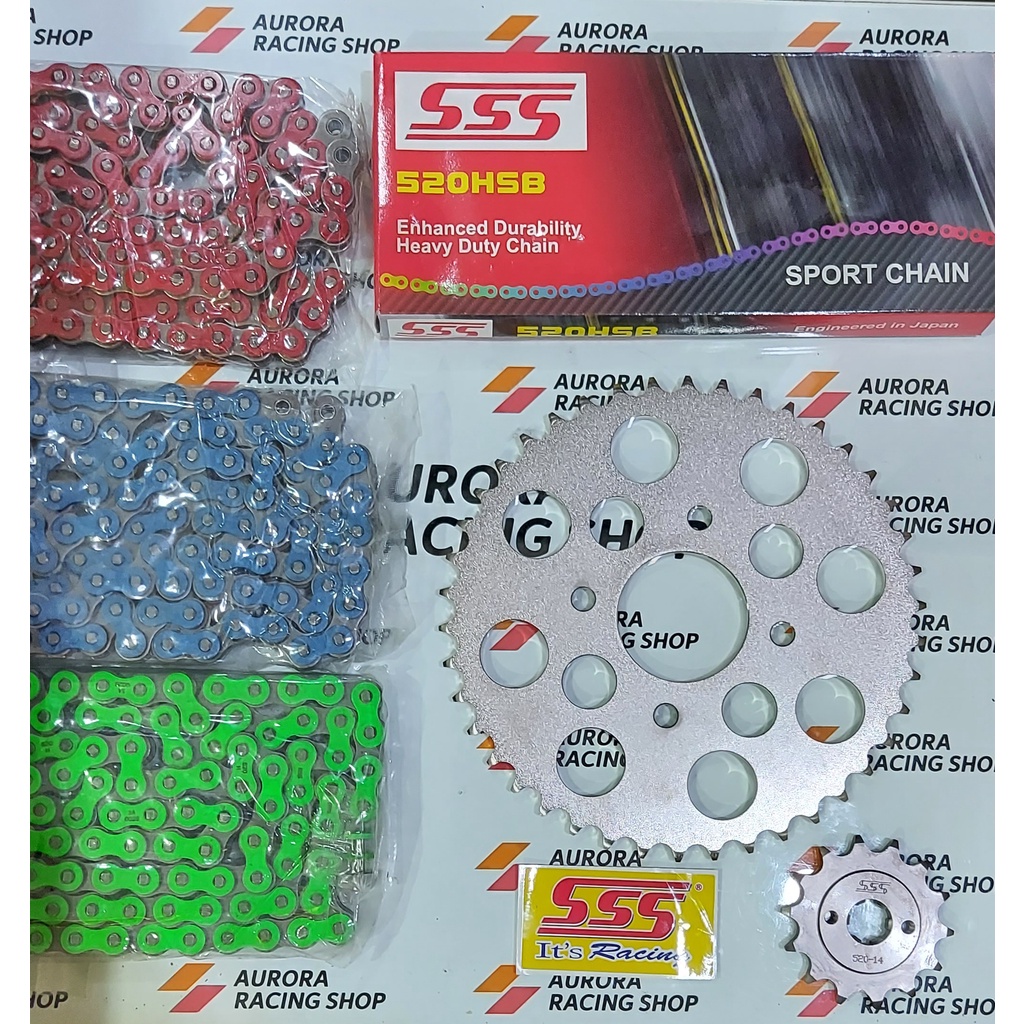 Jual GEAR SET SSS TIGER OLD / TIGER REVO & RANTAI SSS 520 HSB COLOUR ...