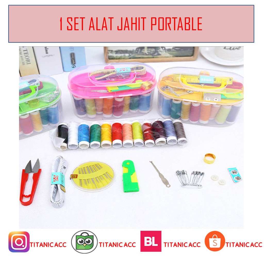 Jual Satu Set Alat Jahit Lengkap Set Alat jahit set peralatan BENANG ...