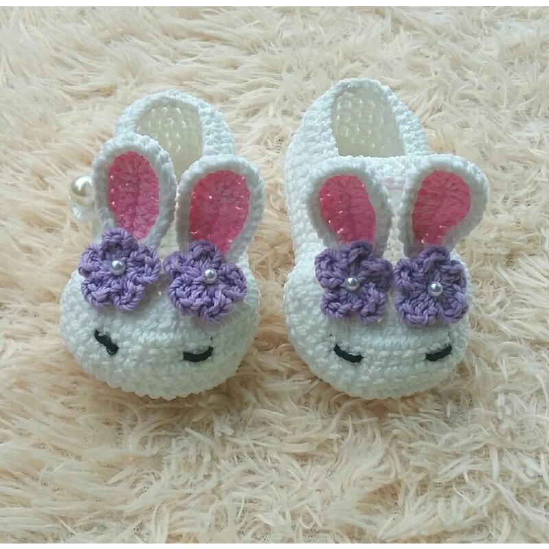 Jual sepatu bayi perempuan rajutan handmade 0 smp 1 thn cantik lucu ...