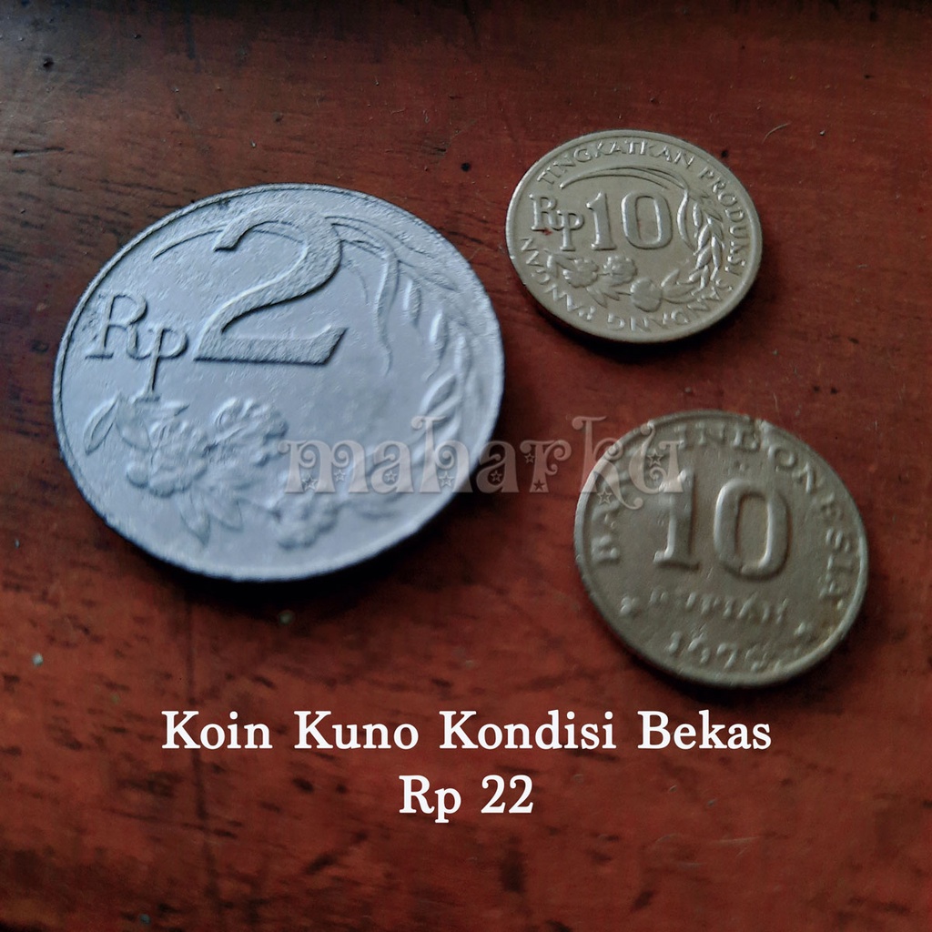 Jual Uang Kuno Koin 22 Rupiah 3 Keping Kondisi Layak Untuk Hiasan Pigura Mahar Nikah | Shopee ...