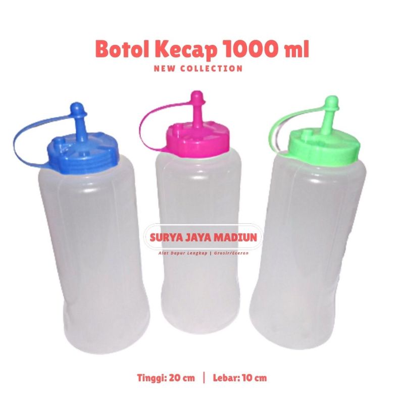 Jual Botol Kecap 1000 ml / Botol Saos Plastik | Shopee Indonesia