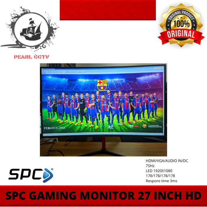 Jual LED Monitor Gaming SPC Pro SM-27 Inch Curve Full HD | Shopee Indonesia