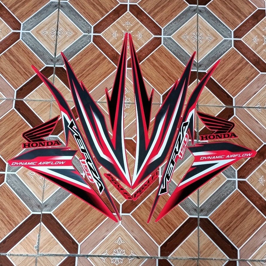 Jual sticker striping motor honda verza 150 2014 merah | Shopee Indonesia