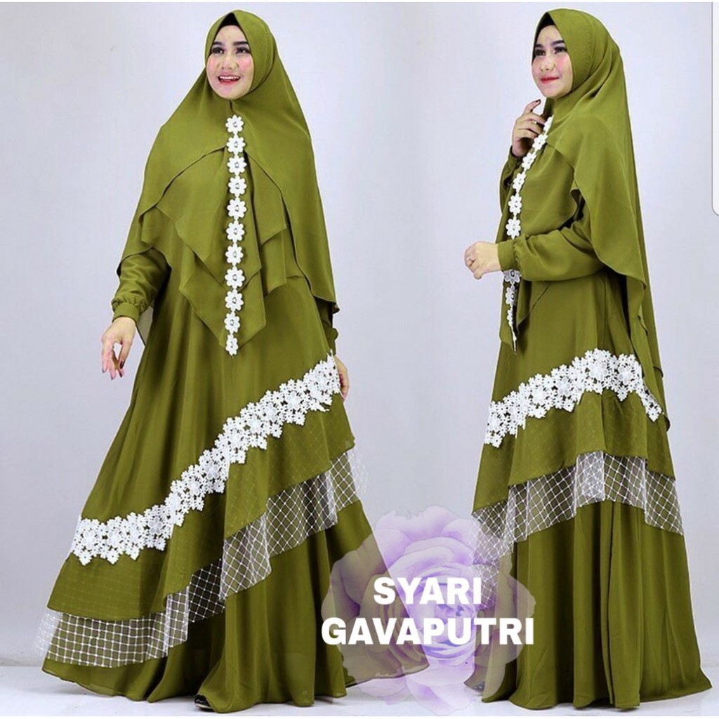 Jual GAVAPUTRI SYARI SET PLUS HIJAB | BAJU GAMIS WANITA TERBARU 2022 ...