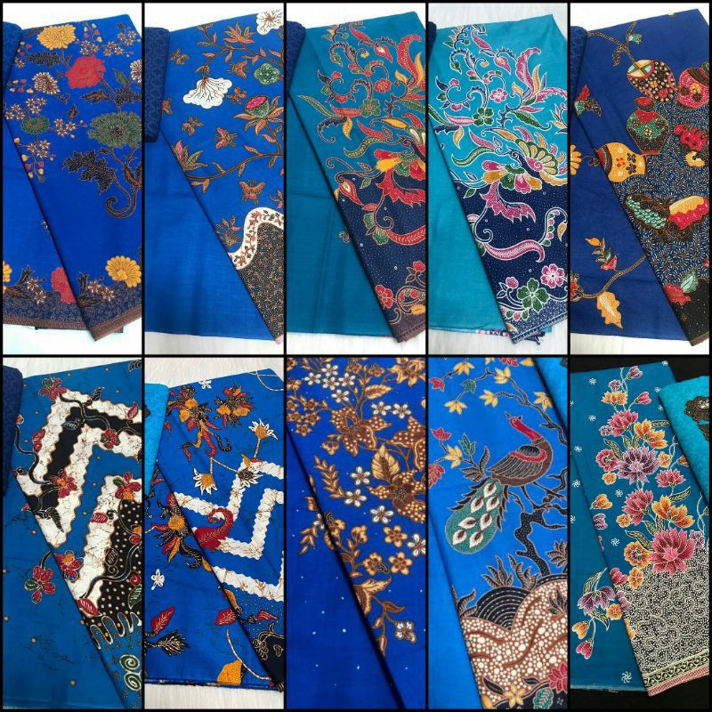 Jual KAIN BATIK PRINT WARNA BIRU NAVY BIREL BATIK HALUS UNGGULJAYA ...