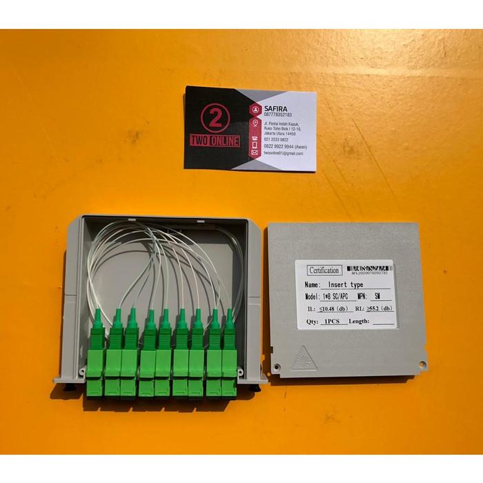 Jual Pasif Splitter Fiber optik 1 to 8 SC APC dengan Box / passive 1:8 ...