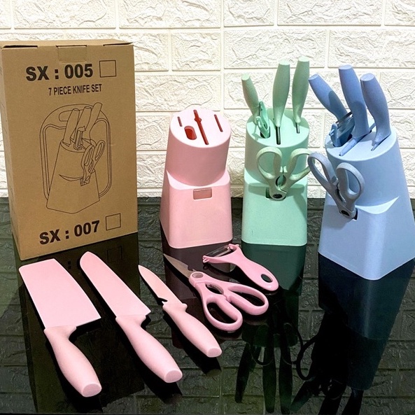 Jual Pisau Set / Pisau Dapur / Knife Set 6 in 1 | Shopee Indonesia