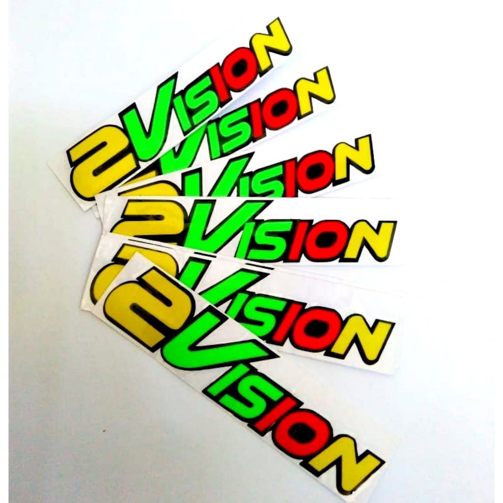 Jual Stiker Helm Kyt 2 Vision Stiker Cutting Stiker 2 Vision | Shopee ...